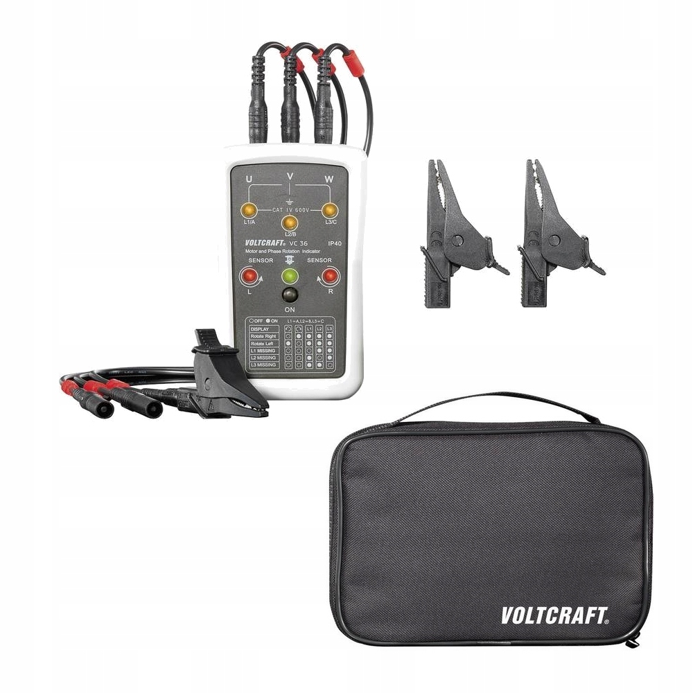 Tester kolejności faz VOLTCRAFT wskaźnik CAT IV 600 V axces